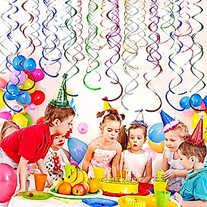 Swirl Decorations 36 Pack Foil Ceiling Hanging Party Swirl Decorations for Christmas Party Wedding Graduation Baby Shower Decorations