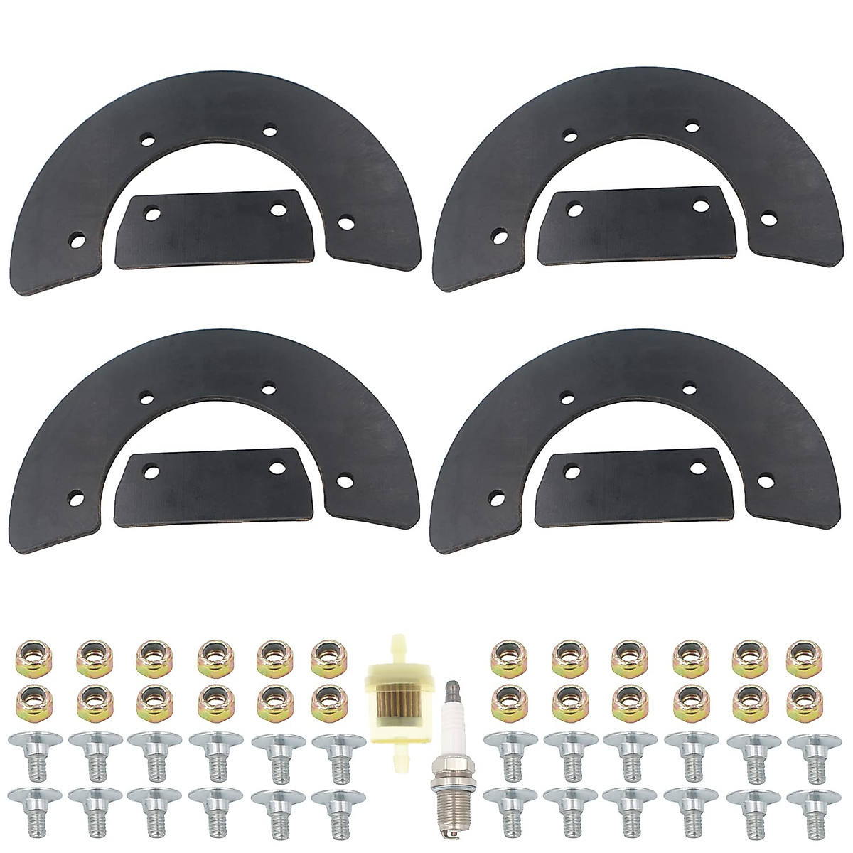 Masnln Snowblower Paddles for Honda HS35 HS35 A Snow Blower 1003375 1003391 72521-730-003 72552-730-003 with Hardware Kit