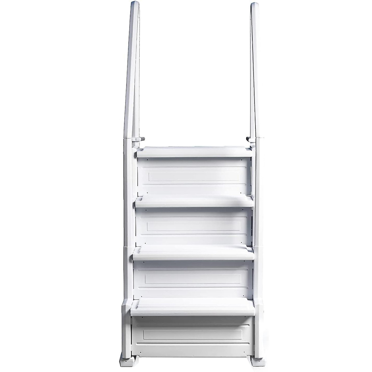Aqua Select Everest in Pool Steps | White | for Above Ground Swimming Pools | Mount to Decks 48 to 54 Inches | Safety Stairs Capacity Up to 350 Pounds