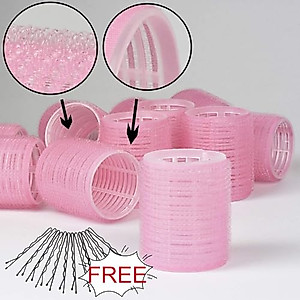 Self Grip Hair Roller Curlers Set,12pcs Large Rollers for Hair, Hair Rollers for Long Hair,Medium and Short Hair,Salon Hairdressing Curlers for Women,DIY Hairstyle (Large)