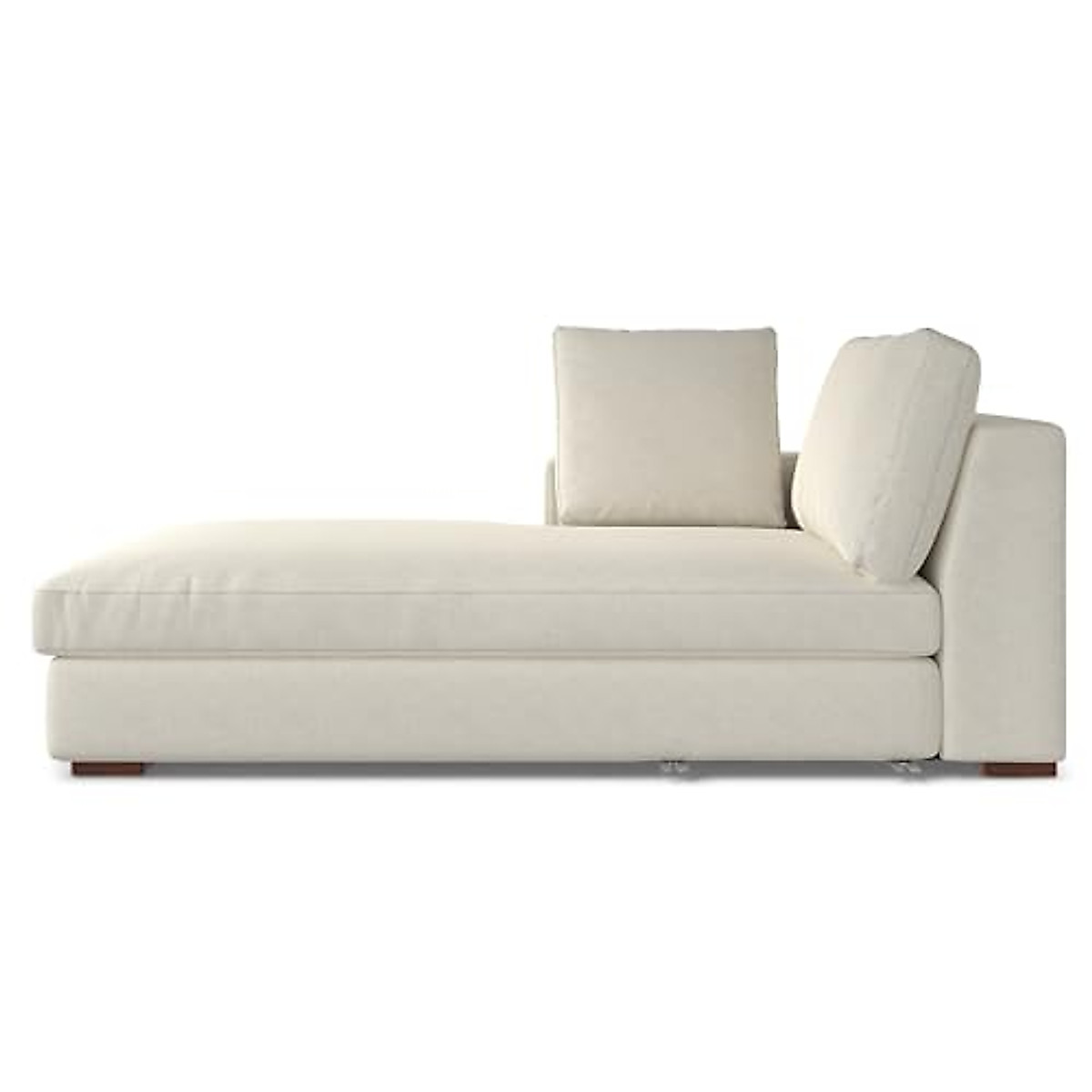 SIMPLIHOME Charlie Left-Facing Sectional Sofa in 100% Recycled Polyester Tightly Woven Performance Fabric, Cream, 122-inches Wide, Handcrafted Contemporary Style L-Shaped Couch with Chaise