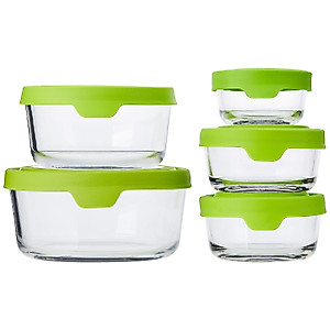 Anchor Hocking 10-Piece TrueSeal Storage Set, Green