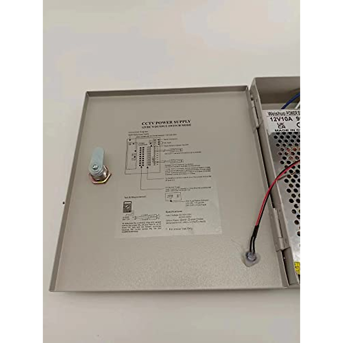 9CH Channel Port Distributed Power Supply Box Swithing Power Supply Output 12V 10 Amp for CCTV DVR Security System and Cameras