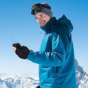 SATINIOR 3 Pairs Winter Knitted Convertible Fingerless Gloves Knit Flip Fingerless Gloves with Fingers Gloves with Cover for Women Men (Multicolored)