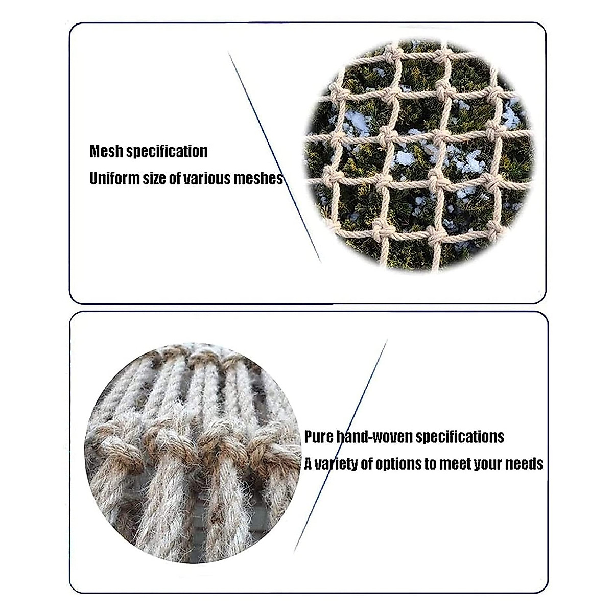 Hynet Climbing Cargo Net, Kids Safety Net, Waterproof Hemp Rope Net, Swing Rope Ladder Truck Trailer Netting, Balcony Railing Stair Protection Decor Mesh (Size : 1 * 3m(3 * 10ft))