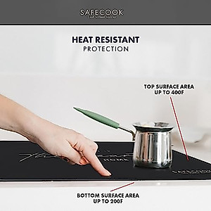 Safecook Electric Stove Top Cover (28.5 x 20) - Stylish glass top stove cover protector - Protect and Enhance your kitchen with stove top covers for electric stove - Electric stove cover - Glass cooktop protector
