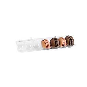 Clear Insert for 7 macarons with clip closure - Pack of 25 pcs
