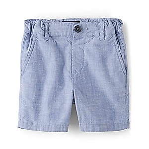The Children's Place Baby Toddler Boys Chino Shorts, Morningsky, 2T,baby boys,and Toddler Boys Chambray Short,Morning Sky Blue,2T