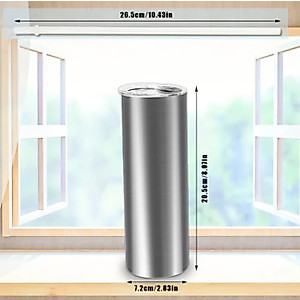 AGH 25 Pack Sublimation Tumbler Blanks with Lid and Straw,20 OZ Straight Stainless Steel Skinny Straight Sublimation Tumbler Cups (25PCS-Stainless Steel)