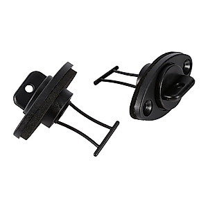 SolUptanisu 2 Pcs Universal Kayak Drain Plug Kit,Canoe Boat Course Thread Drain Plug Fishing Replacement Accessories with 4 Screws Black