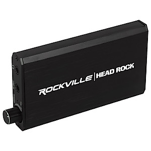 Rockville HeadRock Battery Powered Rechargeable Personal Headphone Amplifier Amp, Black