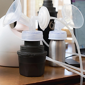 CERES CHILL Mini Breastmilk Chiller Demigoddess, Reusable Breastmilk Storage Container, Keeps Milk at Safe Temperatures for Up to 16 Hours,Bottle Cooler,Connects W/Most Major Pumps (Shimmering Black)