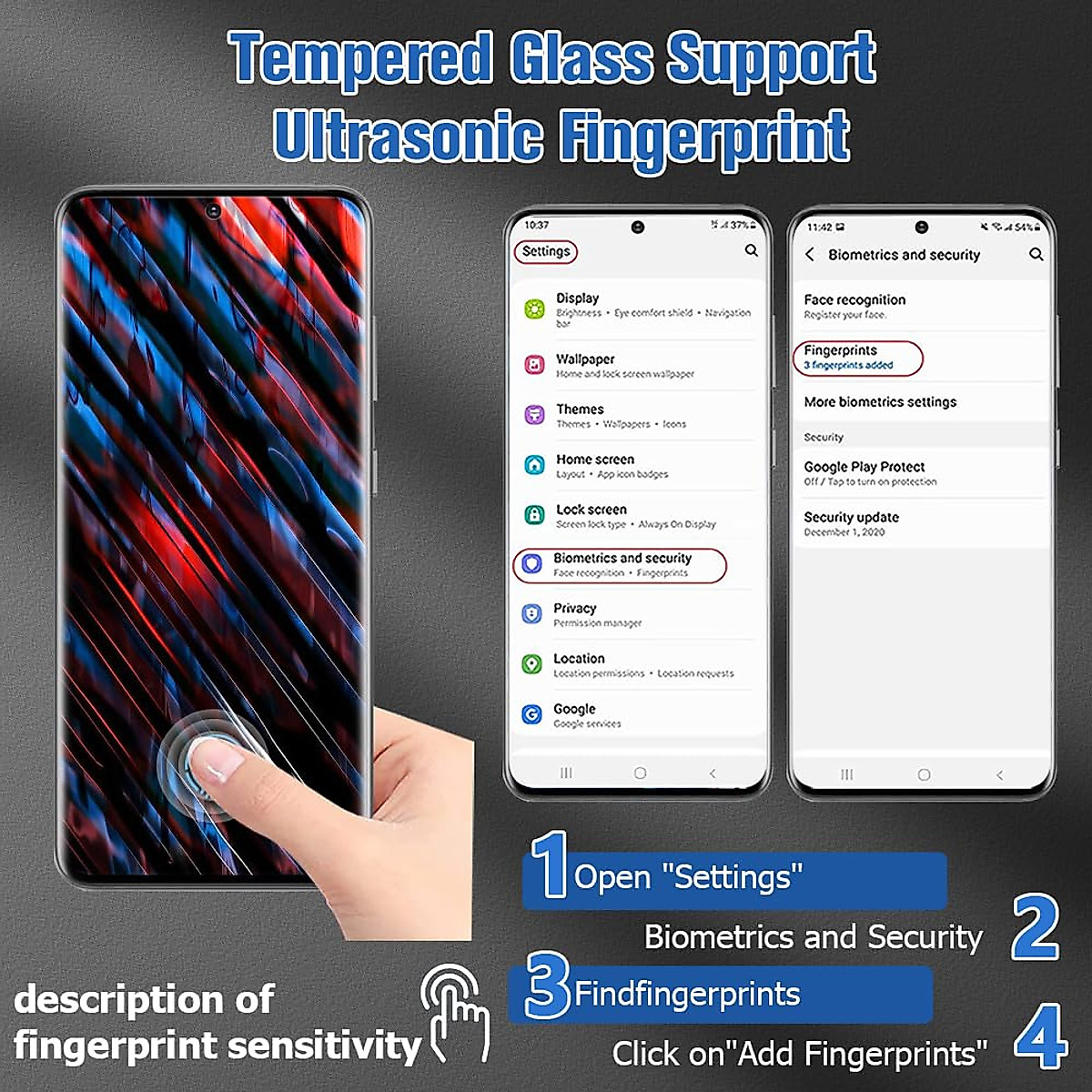 LETANG [1+2Pack] Galaxy S20 5G Privacy Screen Protector with Camera Protector, Anti-Spy,9H Hardness,Bubble Free, 3D Full Coverage Tempered Glass Screen Protector for Samsung Galaxy S20 (6.2 inch)