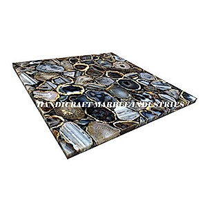 Natural Agate Stone Square Coffee Table Top, Breakfast Table Top, Hallway Table Top, Natural Agate Stone Square Centre Table Top, Family HeirLoom, Piece Of Conversation