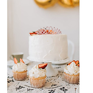 Tihebax 60th Birthday Sash and Tiaras for Women, 60th Birthday Decorations Women Fabulous Sash and Crown for Women 60 & Fabulous Birthday Gifts for Happy 60th Birthday Party Favor Supplies (Rose Gold)