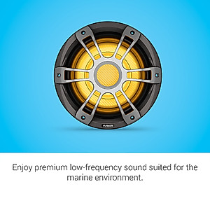 Garmin Fusion® Signature Series 3i Marine Subwoofers, 10" 600-watt CRGBW Sports Gray Marine Subwoofer