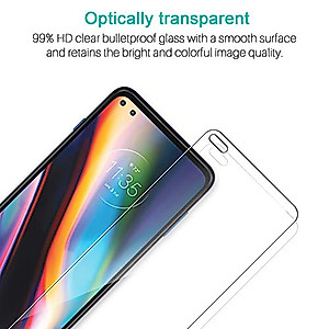 LK 3 Pack Screen Protector Compatible for Motorola Moto G 5G Plus/Moto One 5G/Moto One 5G UW Tempered Glass 9H Hardness, Case Friendly