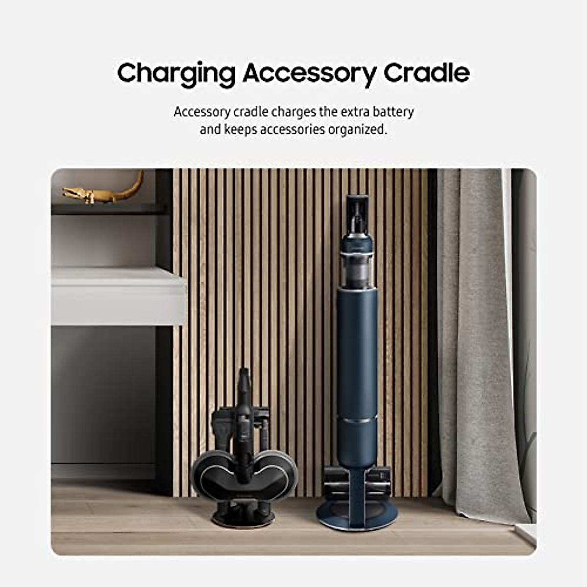 SAMSUNG BESPOKE Jet Cordless Stick Vacuum Cleaner with All In One Clean Station, Powerful Floor Cleaning for Carpet, Hardwood, Tile, Lightweight, HEPA Filtration, Woody Green