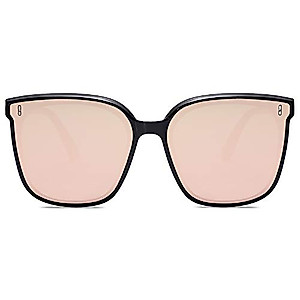 SOJOS Sunglasses for Women Men Vintage Style Shades SJ2157,Black/Pink