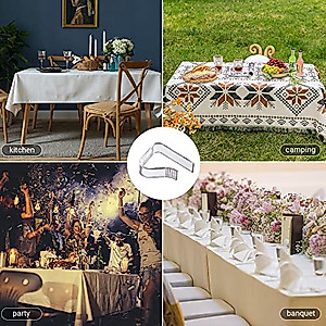 Plastic Tablecloth Clips, Transparent Clear Table Cloth Clips 24 Pcs Transparent Table Cloth Holder Clear Table Clips Tablecloth Cover Clamp for Picnic Weddings Home Camping Restaurant Outdoor