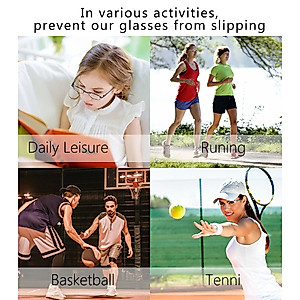 Glasses Ear Grip Eyeglass Ear Cushion Ear Hooks for Glasses Behind The Ear Keep Glasses from Slipping Temple Tips Sleeve Retainer Silicone Anti-Slip Holder Black and White (8 Types)