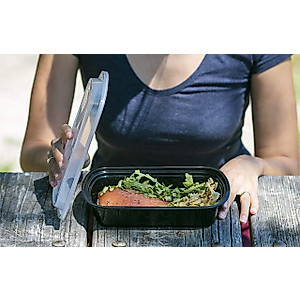 Meal Prep Container Reusable with Lids [25 Set] 28oz Ideal- Food Prep Containers, Food Storage Bento Box, Portion Control | Stackable | Microwave | Dishwasher | Freezer Safe