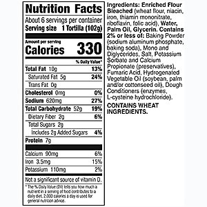 Old El Paso Restaurant Style Grande Flour Tortillas, 6-count (Pack of 5)