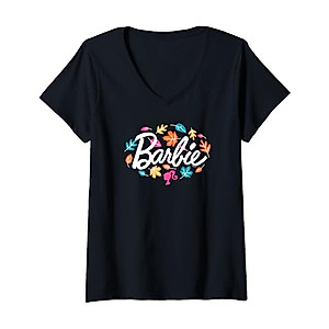 Barbie - Barbie Leaf Logo V-Neck T-Shirt