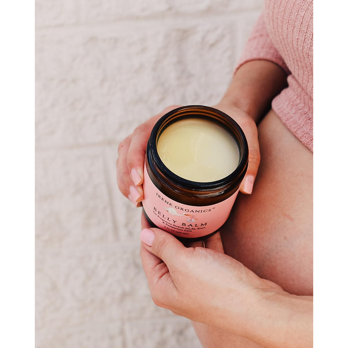 Organic Belly Butter for Pregnancy Stretch Mark Prevention and Treatment by Irene Organics - Award Winning Anti Stretch Mark Tummy Balm For Pregnancy and Postpartum 4oz - Hydrating Bump Cream