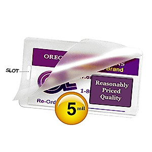 Hot 5 Mil Luggage Tag Laminating Pouches With Slot [Pkg of 500] 2-1/2 x 4-1/4 Clear