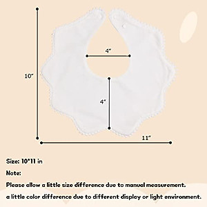 Bamery Baby Bandana Bibs Cotton Drool Bibs for Drooling and Teething Absorbent for Boy Girl (Pure White)