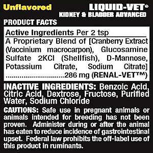 LIQUID-VET Feline Kidney & Bladder Advanced Formula, Plain, 8 oz