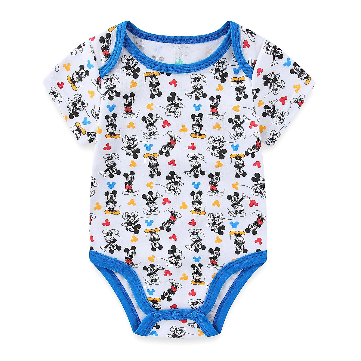 Disney Mickey Mouse, Lion King, and Winnie the Pooh Baby Boys 5 Pack Bodysuits for Newborn and Infants