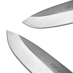 TONIFE NorthStar Full Tang Fixed Blade Hunting Knife with Natural Rosewood Handle and Nylon Sheath