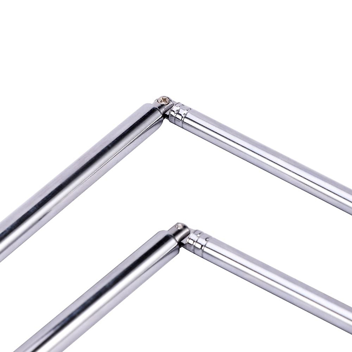 Dowsing Rod Silver, 2 Pcs Retractable Divining Rods Water Divining, Energy Healing, Paranormal - Detect Gold, Water, Ghost Hunting etc (Silver)