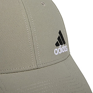 adidas Men's Release 3 Structured Stretch Fit Cap, Silver Pebble Grey/Black/White, Large-X-Large