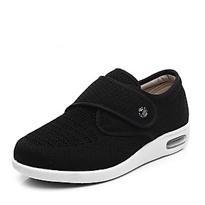 ZGDG Women's Diabetic Edema Shoes, Adjustable Swollen Feet Shoes for Women Wide Feet Hammer Toe Arthritis Indoor Outdoor Lightweight Walking Sneakers Black