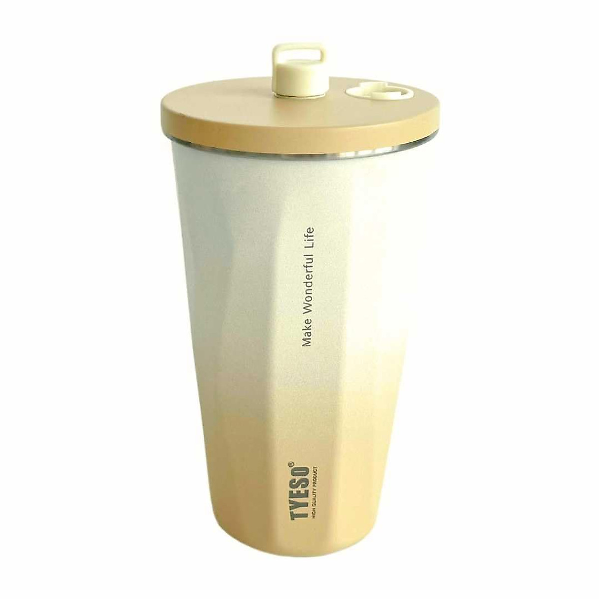 Youwoo Dazzle Stainless Steel Tumbler with Rubber metal straw Reusable Insulated Stainless Steel for Home, Travle, Office or Car,BPA-Free, simple modern tumbler, Gifts for Women Men, 20 oz (Mocha)