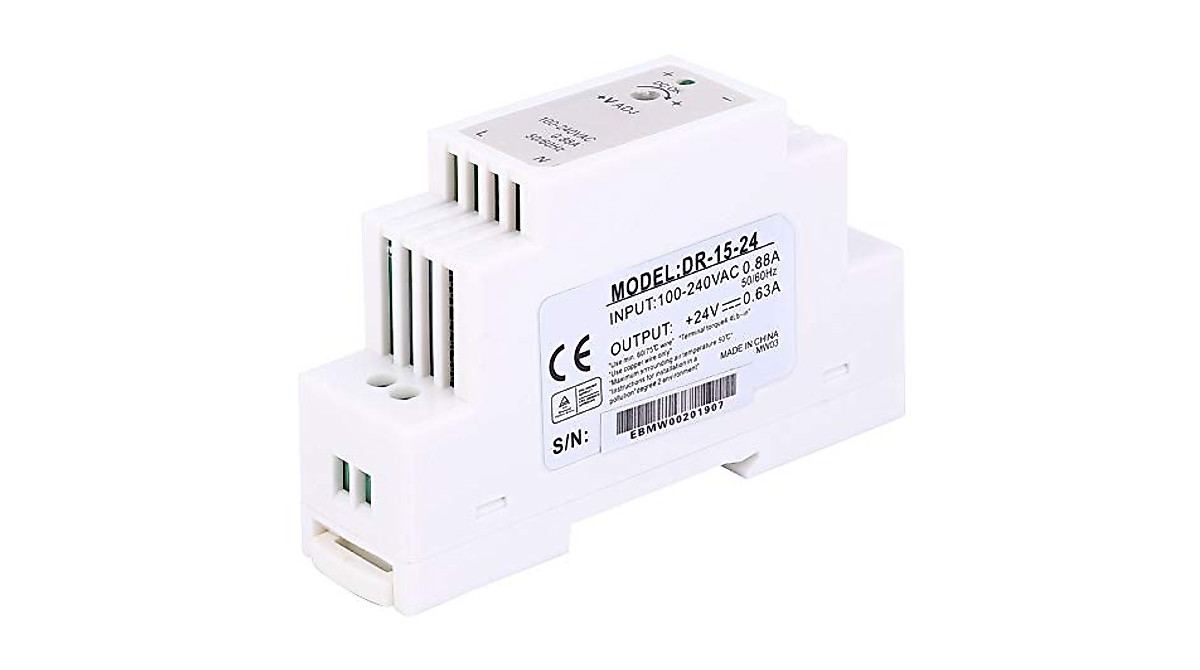 DIN Rail Power Supply, PWM Modulation Method 24V 0.63A Power Supply DIN ...