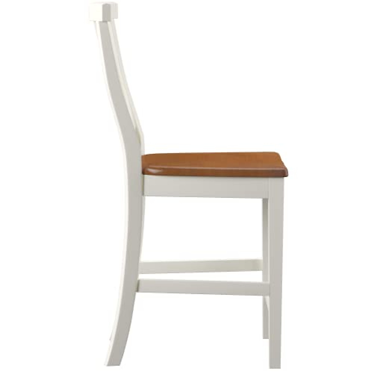 Americana White & Distressed Oak bar Stool, 24", by Home Styles