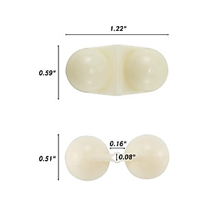 Alwonder 20 Pack Fishing Double Rattle Beads, Catfish Rig Fishing Attractants Portable Plastic Fishing Beads Fishing Bells Accessory for Catfish Striper Bass Pompano, White