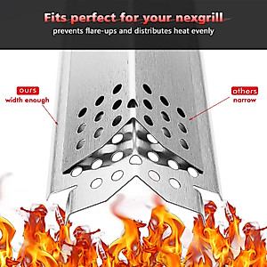 Uniflasy Grill Parts Heat Plates Shield Tent for Nexgrill 720-0830H 720-0898 720-0896B 720-0896C 720-0896E Replacement Parts for 720-0888N 720-0882S 720-0888 720-0882A 720-0896 720-0888A Gas Grills