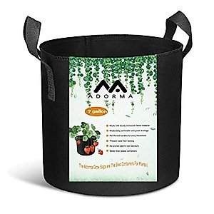 Adorma 12 Packs 7 Gallon Grow Bags, Heavy Duty 300G Thickened Nonwoven Fabric Plant Pots with Handle