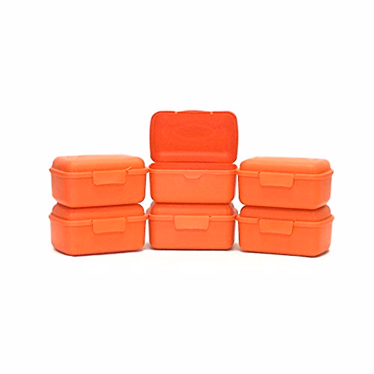 Mintra Home Utility Boxes (Orange, 400ml) - 6 Pack - (4.75inW x 3.25inD x 2.25inH)