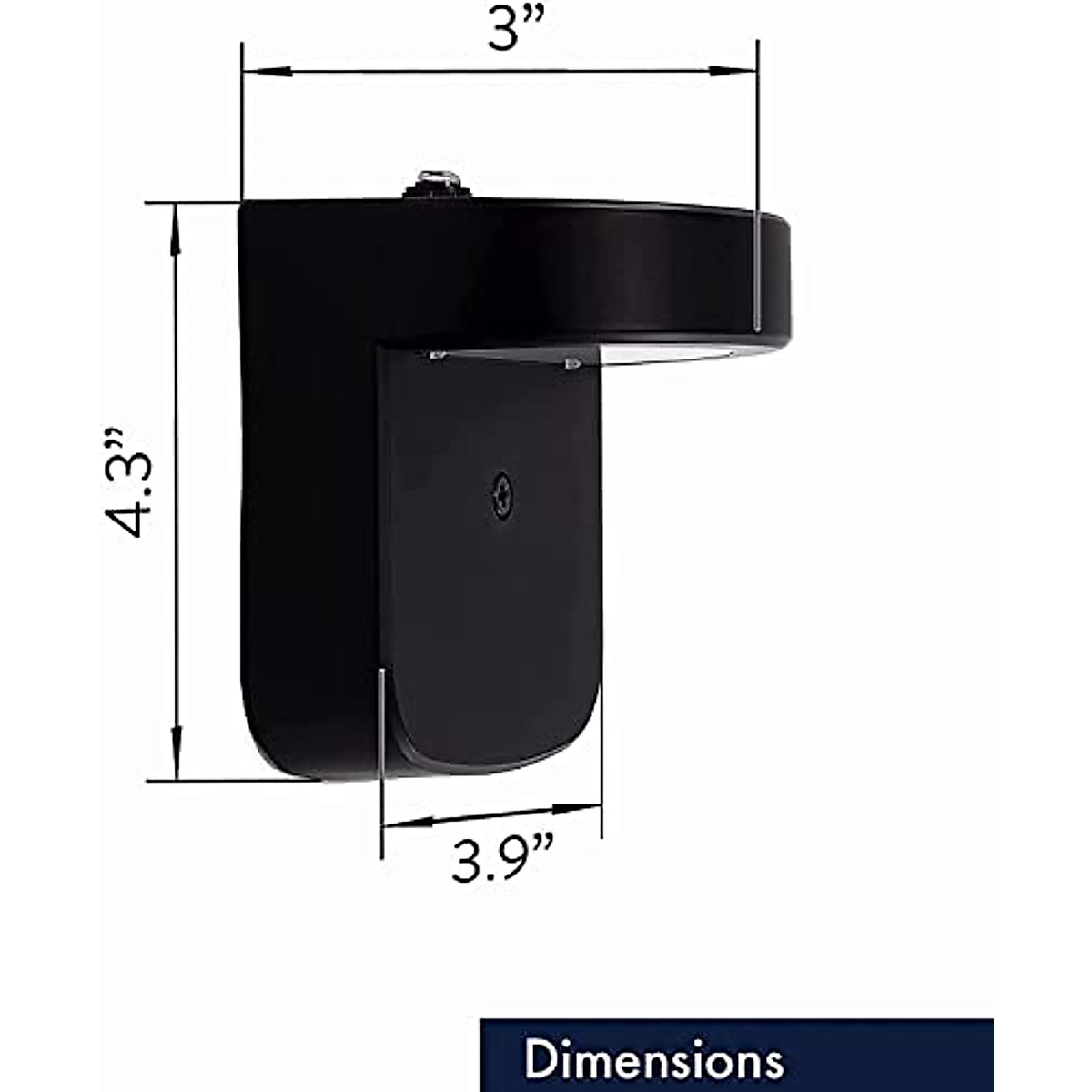 CORAMDEO 2 Pack LED Dusk to Dawn Modern Round Porch Light, Wall Sconce for Porch, Patio and More, Built in LED Gives 75W of Light, 600 LM, 4K Bright White, Wet Location, Black