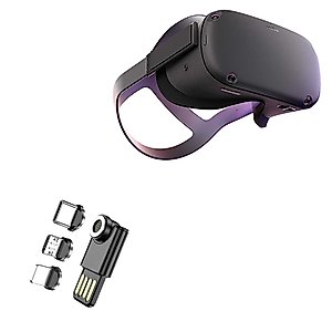 BoxWave Cable Compatible with Oculus Quest - MagnetoSync Mini Adapter, Magnet Charging Cable USB Type-C Micro USB - Jet Black