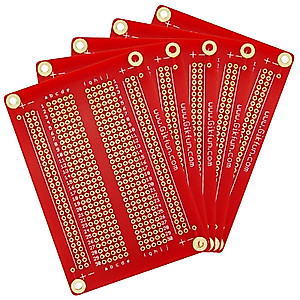 Gikfun Solder-able Breadboard Gold Plated Finish Proto Board PCB DIY Kit for Arduino (Pack of 5PCS) GK1007