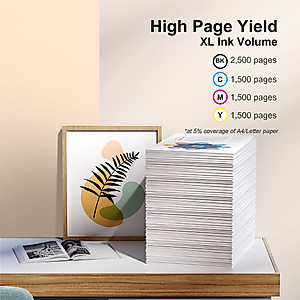 DYHYIN 1200XL Compatible Ink cartridges Replacement for Maxify PGI 1200 to use with MB2720 MB2320 MB2020 MB2120 MB2350 MB2050 Printer (1 Black, 1 Cyan, 1 Magenta, 1 Yellow) 4 Pack