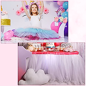 12 Pcs Rainbow Glitter Tulle Rolls 6 Inch by 10 Yards 30 Feet Tulle Rolls Netting Fabric Shiny Sequin Tulle Ribbon Craft Fabric for Tutu Skirts Sewing Birthday Wedding Baby Shower Party Decoration