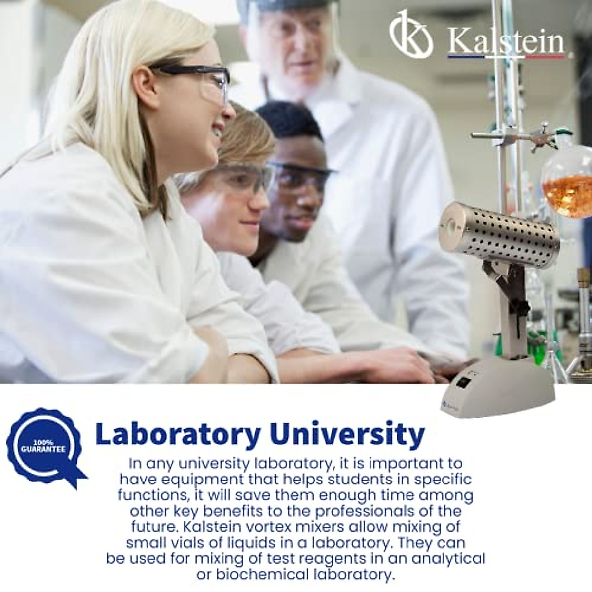 Kalstein Laboratory Bacti-Cinerator Sterilizer, sterilizes Micro-Organisms utilizing Infrared Heat Produced by a Ceramic core Element,Complete sterilizing Temperature of 1500ºF (815.6ºC) YR05324